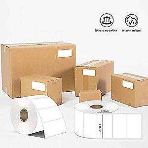 PARLAIM 2.25 x 1.25 Inch Rectangle Color-Code Stickers,1000per Roll Square Label Dispenser Box,White Stickers Label for Office Home (White)