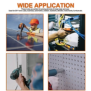 ISPINNER 385pcs 8 Sizes Aluminum Blind Rivets, Pop Rivets Assortment Kit (Silver)