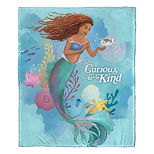 Northwest Little Mermaid/Ariel Silk Touch Throw Blanket, 50" x 60", Curious and Kind