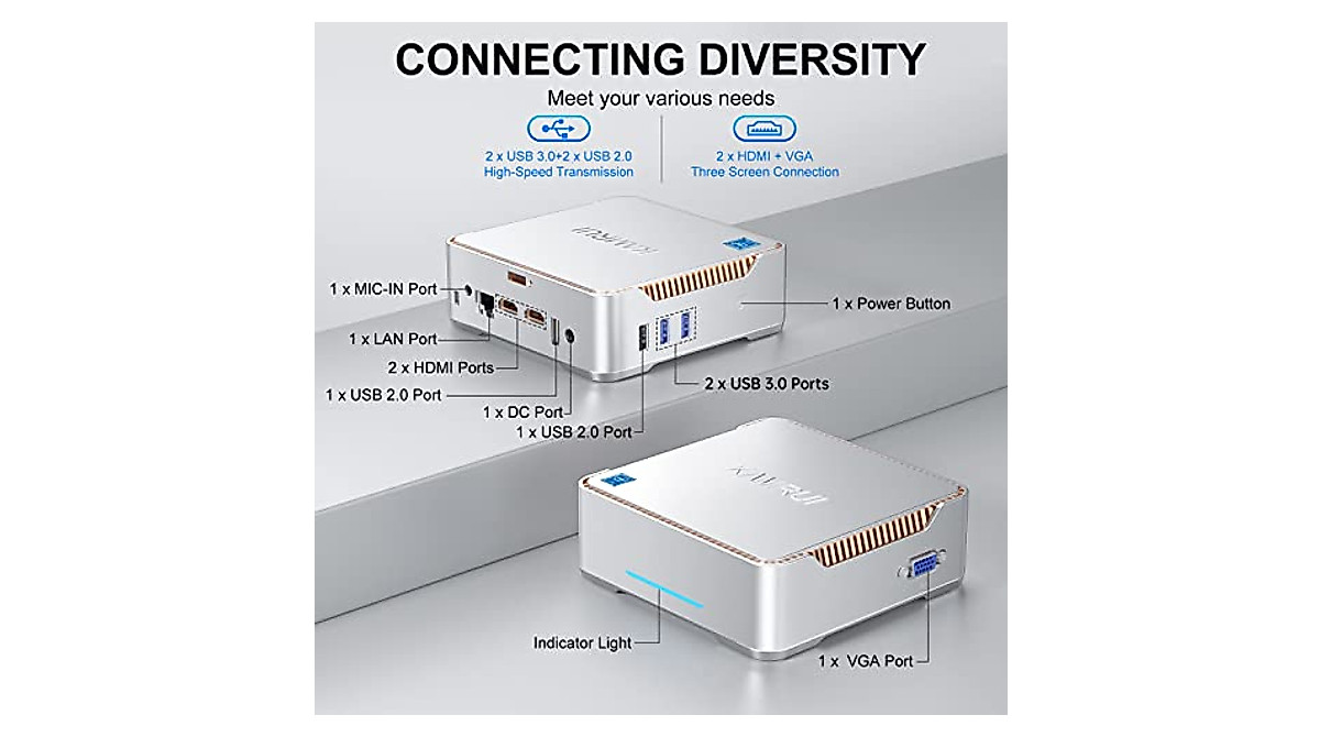 KAMRUI GK3 Plus Mini PC - 16GB RAM, 512GB SSD