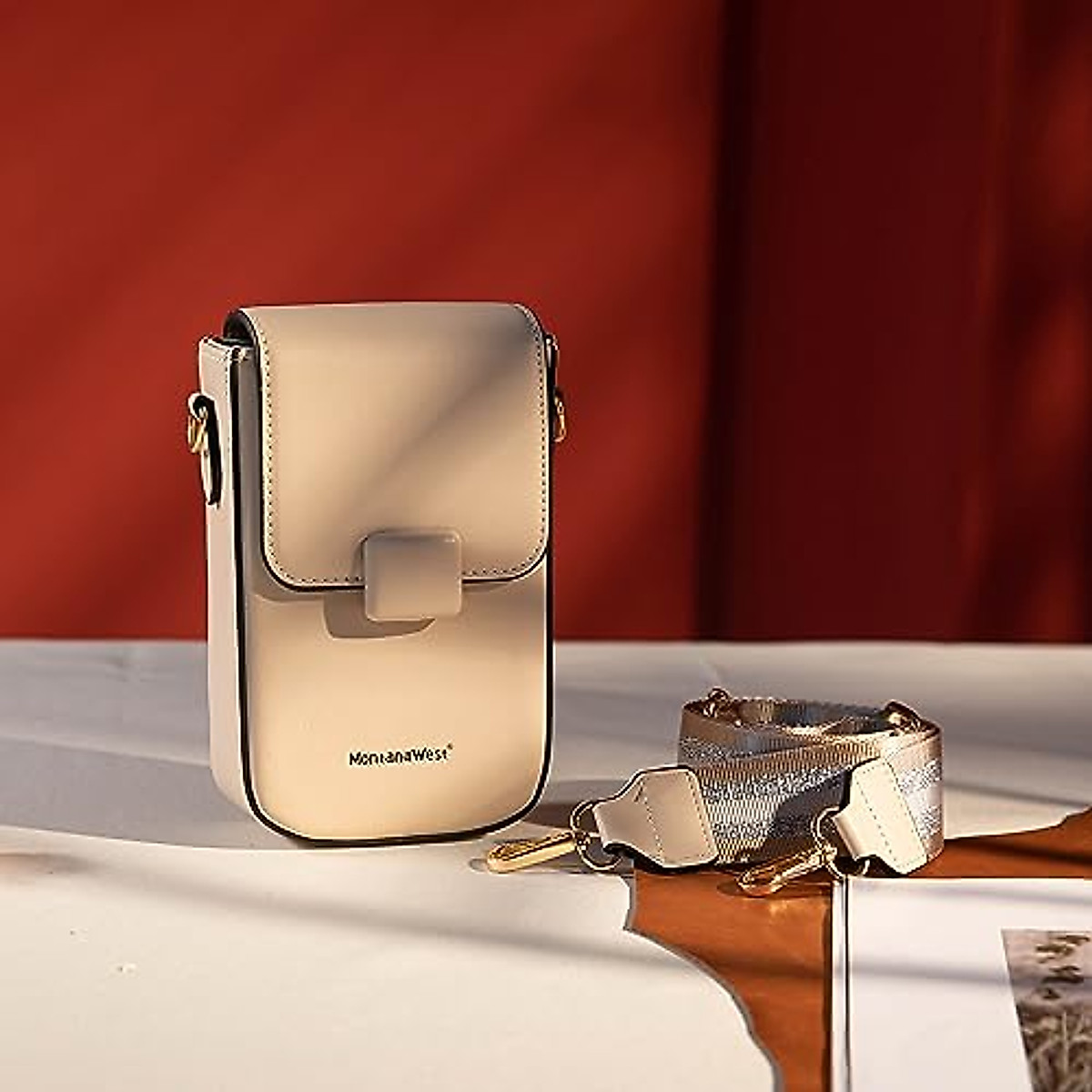 Montana West Cell Phone Purse Small Crossbody Bags for Women Cellphone Wallet with RFID Blocking Credit Card Slots MWC-204BG