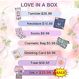 Mothers Day Gifts, Sloth Gifts, Birthday Gifts for Women, Inspirational Gifts for Women, 5 pcs Sloth Gifts Basket for Women Best Friends Female Sister Coworker.