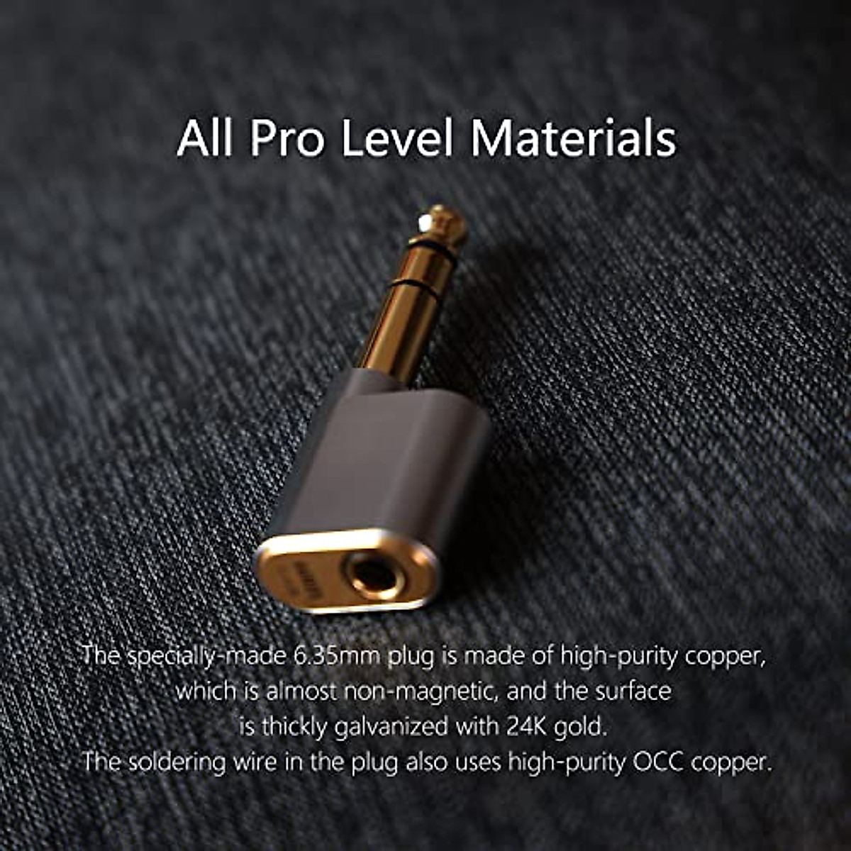 DD ddHiFi DJ65B (AL) 6.35mm Male to 4.4mm Female Headphone Jack Adapter, Audio Converter for Earphones/Headphones