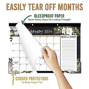 Floral Teacher Desk Calendar 2023-2024 - Academic Desk Calendar 2023-2024, 2023 Large Desk Calendar School Year 2023-2024, Calender 2023 Desk Calendar July 2023-2024, Desktop Calendar 2023-2024
