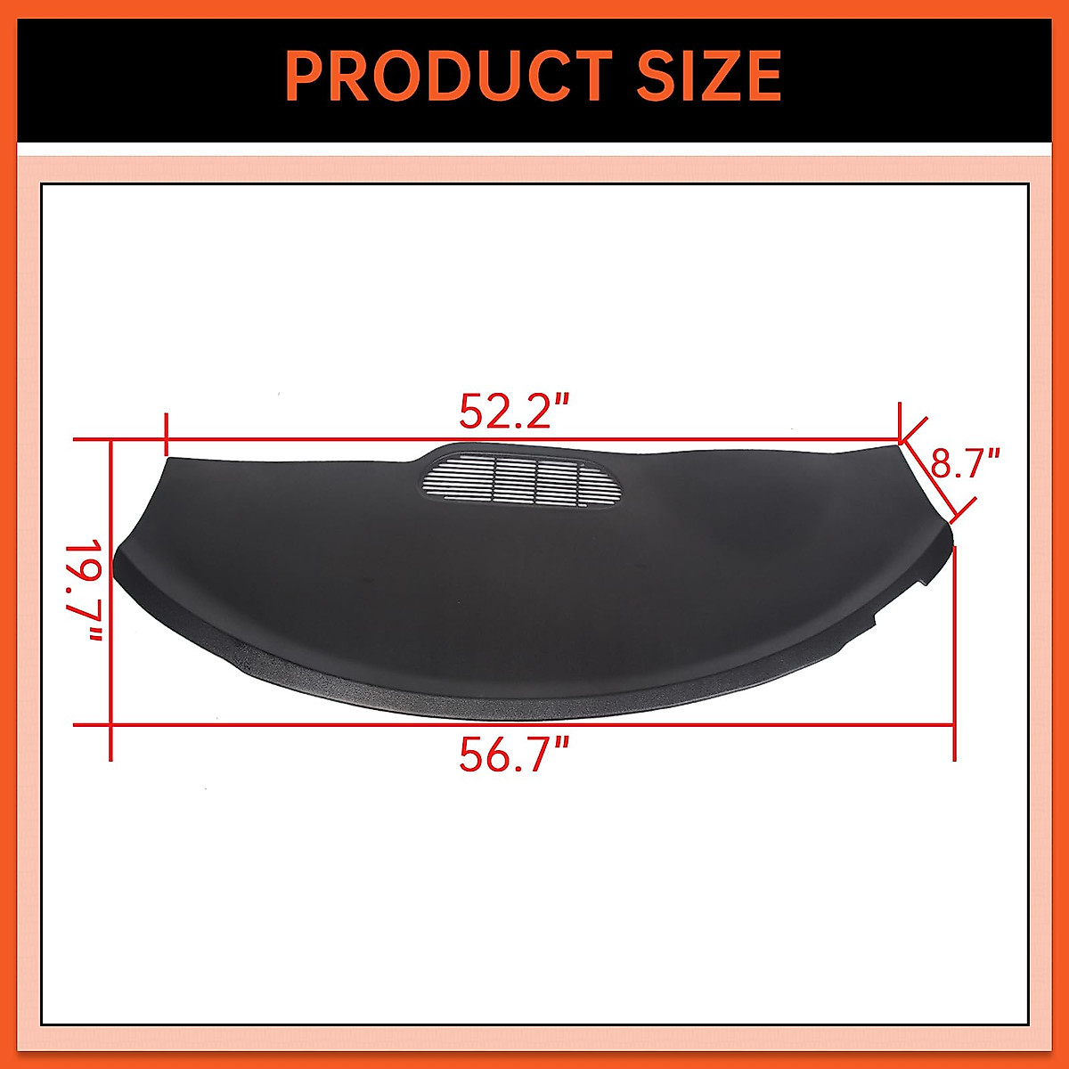 ECOTRIC Dash Cover Cap Compatible with 1997-2002 Camaro/Pontiac Firebird Dashboard Cover Bezel Overlay Black
