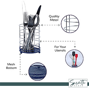 Nonslip Wire Cutlery Holder - Red