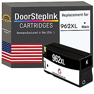 DoorStepInk Remanufactured in The USA Ink Cartridge Replacements for HP 962 XL 962XL Black for Printers HP Officejet Pro 9010, 9012, 9013, 9015, 9016, 9019, 9020, 9025