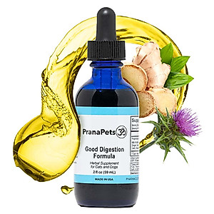Prana Pets Good Digestion Formula Digestive Aid for Dogs & Cats | Naturally Promotes Healthy Digestion in Pets | Herbal Formula Safely Helps to Soothe Stomach & Digestive Tract Inflammation