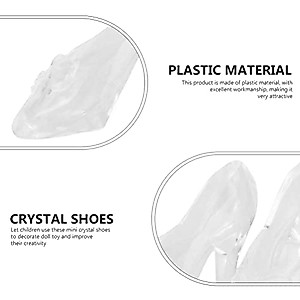 TOYANDONA 30 Pairs Doll Shoes, Fashion Doll High Heels Shoes Miniature Doll Shoes Mini Doll Costume Accessories for Girls Dollhouse Crafts ( Clear )