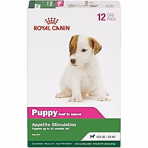 Royal Canin Canine Health Nutrition Puppy Loaf in Sauce Canned Dog Food, 5.2 oz Cans 12-pack