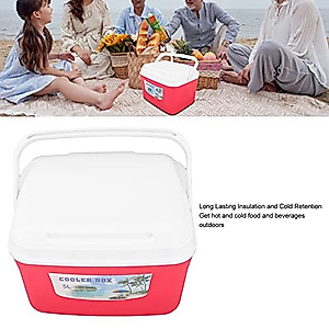 Warmer Cooler,5L Red Constant Temp Long Lasting Portable Refrigerator Box with Handle Suitable for Food Medicine Car Camping