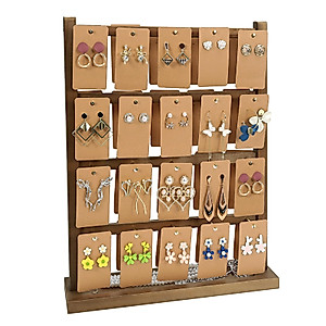 ZYP Earring Display Stand, Wood Organizer for Retail Store, Portable Table Displays for Jewelry Storage, Ideal for Home or Business