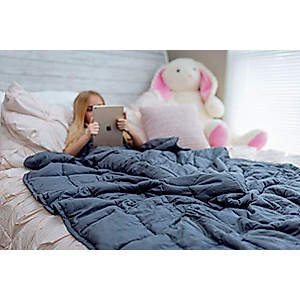 Earth's Pearl 15 lbs Premium Quality Year Round Comfort – Cooling Weighted Blanket | 48 x 72 inches | Perfect for Adults, Big Kids and Teens