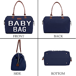 CHQEL Baby Diaper Bag, Mommy Bags for Hospital & Functional Large Baby Diaper Travel Bag for Baby Care (NAVY BLUE)