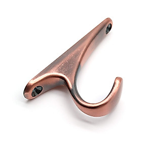 Rannb Single Hook Robe Towel Coat Wall Mounted Hook Red Copper Tone -Pack of 6