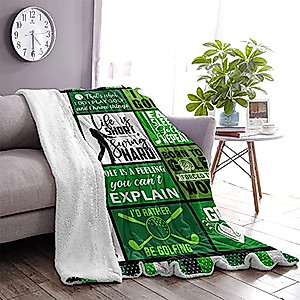 CYREKUD Golf Gifts for Men Women,Golf Throw Blanket,Funny Golf Gifts,Golf Gifts for Men Golfers,Golf Ball Gifts for Men,Mens Golf Gifts Ideas,Golf Clubs Golfer Blanket for Bed Sofa 50" x 60"