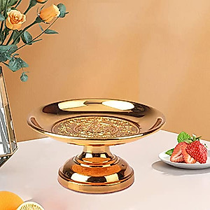 Gralara Buddhist Plate Tribute Serving Trays Dessert dish Rituals Altar Supplies, 10 inch
