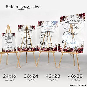 Roses Themed Wedding Sign - Wedding Welcome Sign - Wedding Reception Poster - Wedding Signs For Ceremony