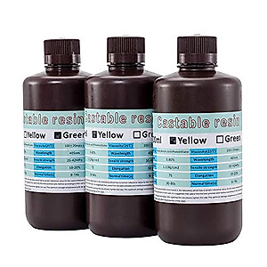 3D Printer Castable Resin Jewelry Liquid Casting/Wax Resin for LCD 3D Printer 1000 ml Casting Resin for All Different LCD 3D Printer