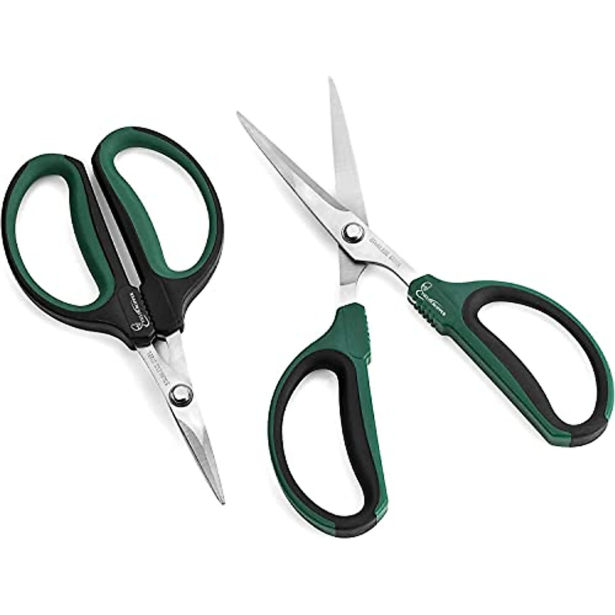 Hydroponic 60mm/40mm 2 pack Bonsai micro tip pruning shears (Stainless Steel) by Yieldcropper