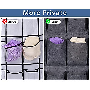 MISSLO Sturdy Fabric Hanging Shoe Organizer Over the Door Shoe Rack 24 Large Pockets Closet Holder Hanger Storage with 4 Metal Hooks for Men Sneakers Women High Heels Slippers