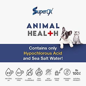 Superox Animal Eye Wash & Tear Stain Remover | Fast Relief from Irritations & Allergies Symptoms | Safe for All Animals | 100 ml (3.38 oz)