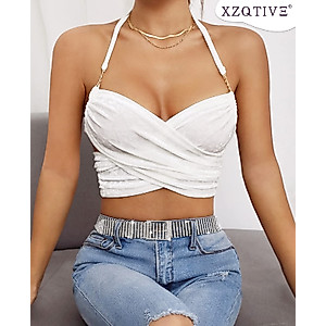 XZQTIVE Women Crystal Belt Rhinestone Shiny Diamond Bling Glitter Chain Waist Belt for Jeans Dresses Pants Silver Gold