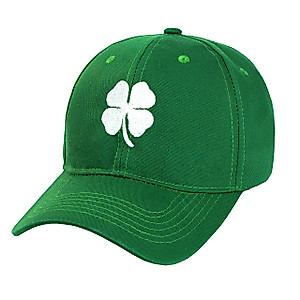 Ireland Irish 4 Leaf Clover St. Patrick's Day Hat for Men Women Embroidery Shamrock Baseball Cap Hat