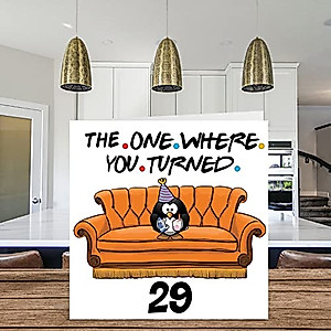 Fun 29th Birthday Cards for Men Woman - The One Where - Funny Birthday Card for Son Daughter Brother Sister Uncle Auntie Niece Nephew Cousin, 5.7 x 5.7 Inch Greeting Cards, 29th Birthday Card