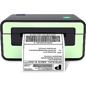 POLONO Shipping Label Printer for Shipping Packages, 4x6 Label Printer, Thermal Label Maker, Compatible with Shopify, Ebay, USPS, FedEx, Amazon & Etsy, Support Multiple Systems(Green)