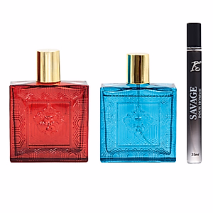 Lion Versatile Red Flame Cologne for Men - Natural Spray Eau De Toilette, 3.4oz Each - Pack of 2 Masculine Scents