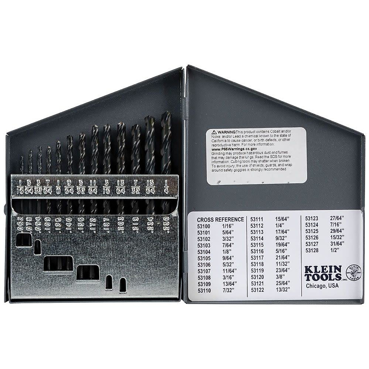 Klein Tools Regular-Point Drill-Bit Set, 13 Pc