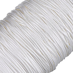 109 Yards/Roll White Braided Lift Shade Cord for Aluminum Blind Shade, Gardening Plant and Crafts (1.4 mm)