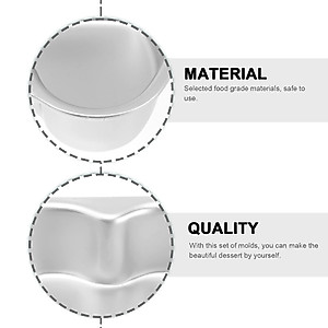 Luxshiny 5pcs Heart Cake Mold, Aluminum Heart Pans Heart Cake Pan Heart Shape Baking Pan for Cake Chocolate Dessert