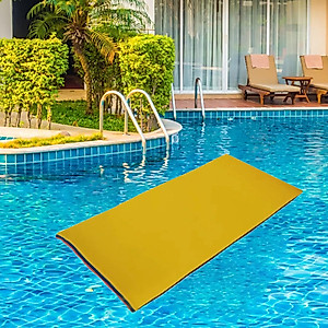 UGPLM Water Floating Mat, Floating Pad, Relaxing XPE Foam Mat, Water Recreation Water Blanket, Floating Water Pad Mattress for Lake Swimming Pool, Yellow Blue Red