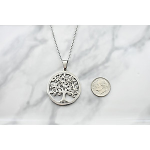 Daughter-In-Law Gift. Bridal Shower Gift From Mother-In-Law to Be. Tree of Life Pendant. Stainless Steel Jewelry. Family Tree.