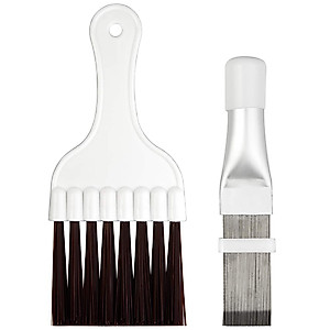 yeabwps 2 Pieces Air Conditioner Condenser Fin Cleaning Brush, Stainless Steel Air Conditioner Condenser Fin Comb Fin Evaporator Radiator Repair Tool