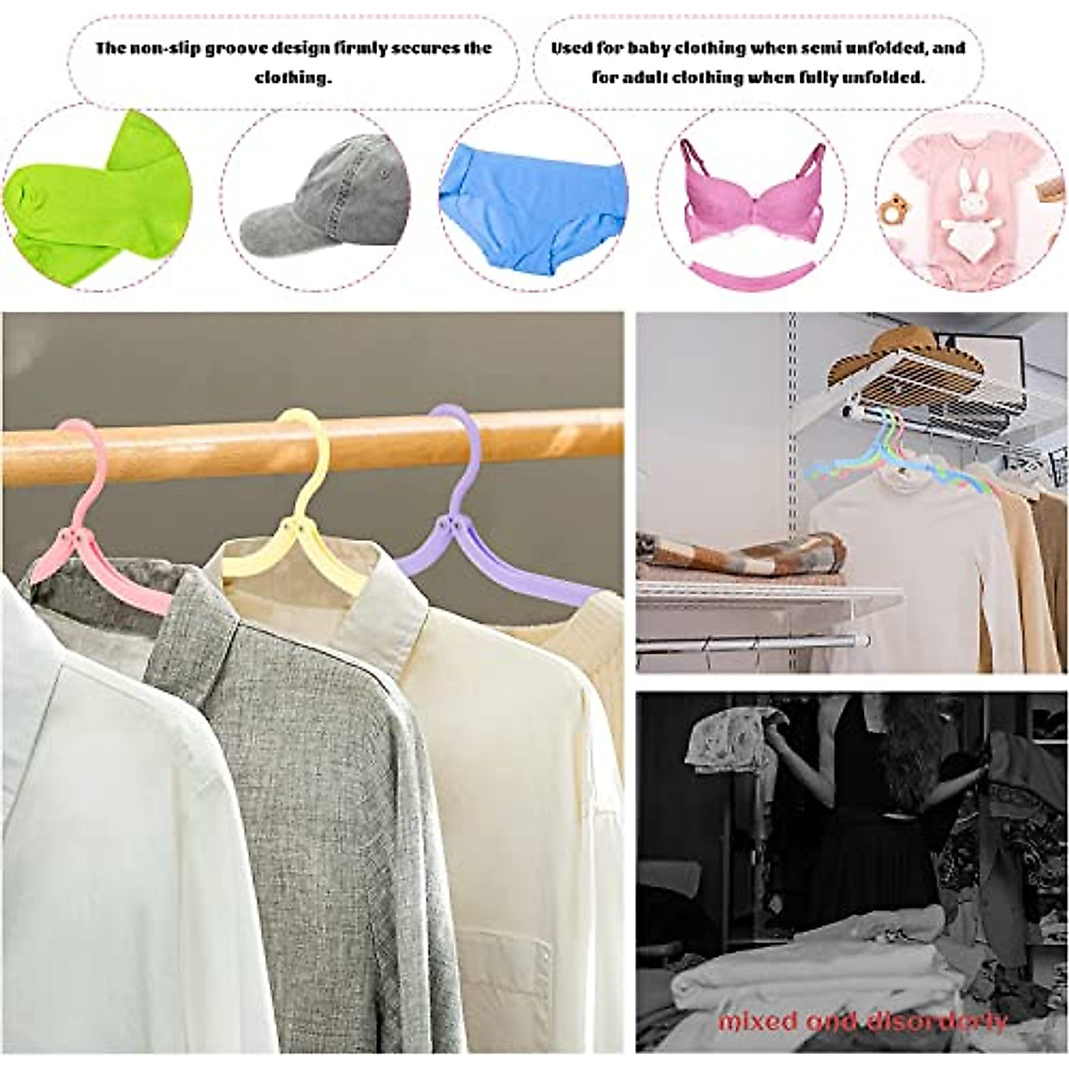 GIPOBUY 4 PCS Portable Travel Mini Rack Upgrated 4 Pack, Beige