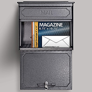 Mail Boss 7175 Townhouse Locking Security Wall Mount Mailbox, Galaxy,Medium