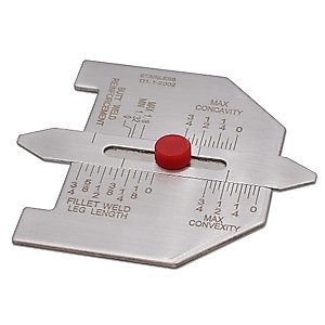 GZTIGWELD Automatic Weld Size Gauge Butt & Fillet Weld Welding Gauge Inch Stainless Steel