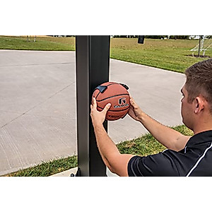 Silverback Basketball Holder Compatible with Men's, Women's, Youth Basketballs, Soccer Balls, Volleyballs, and Kickballs,Black