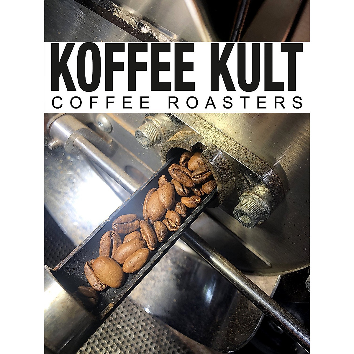 Koffee Kult Thunder Bolt Dark Roast Coffee Beans, Whole Bean, Fresh Roasted, 100% Arabica Robust Blend of Colombian And Brazil Whole Beans Bulk 32oz