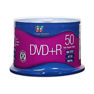 Color Research Cake Box DVD+R, 16X, 120 mins, 4.7GB, 50/Pk