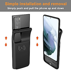 Battery Case for Samsung Galaxy Note 20 Ultra(6.9 inch) 8000mAh, Fast Charging & Qi Wireless & Android Auto Supported, Extended Backup Charger Case for Galaxy Note 20 Ultra 5G