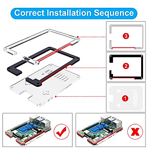Miuzei Pi 4 B+ Case with Fan Cooling Pi 4B Case with 5V 3A USB-C Power Supply 4Pcs Heat-Sinks