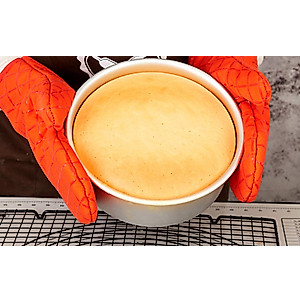 Tosnail 2 Pack 10" x 3" Round Aluminum Cake Pan with Removal Bottom