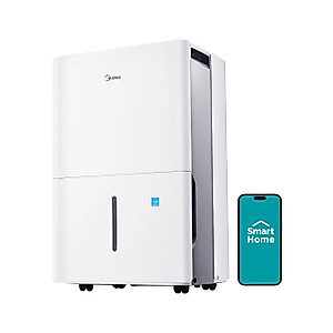 Midea 1,500 Sq. Ft. Energy Star Certified Dehumidifier With Reusable Air Filter 22 Pint - Ideal For Basements, Large & Medium Sized Rooms, And Bathrooms (White)