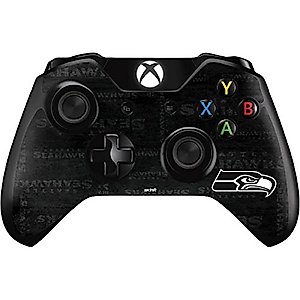 Skinit Decal Gaming Skin Compatible with Xbox One Controller - Officially Licensed NFL Seattle Seahawks Black & White Design