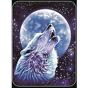 ShiGo Throw BALNKET 50"X60" (Blue-Wolf)