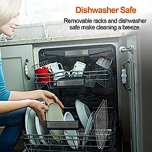 Replacement Dehydrator Racks for 6qt Chefman, Caynel and Power Air Fryer Oven, Dehydrate Fruits and Meats, Air Flow Racks, Removable trays, Air Fryer Oven Accessories (3 Pieces)